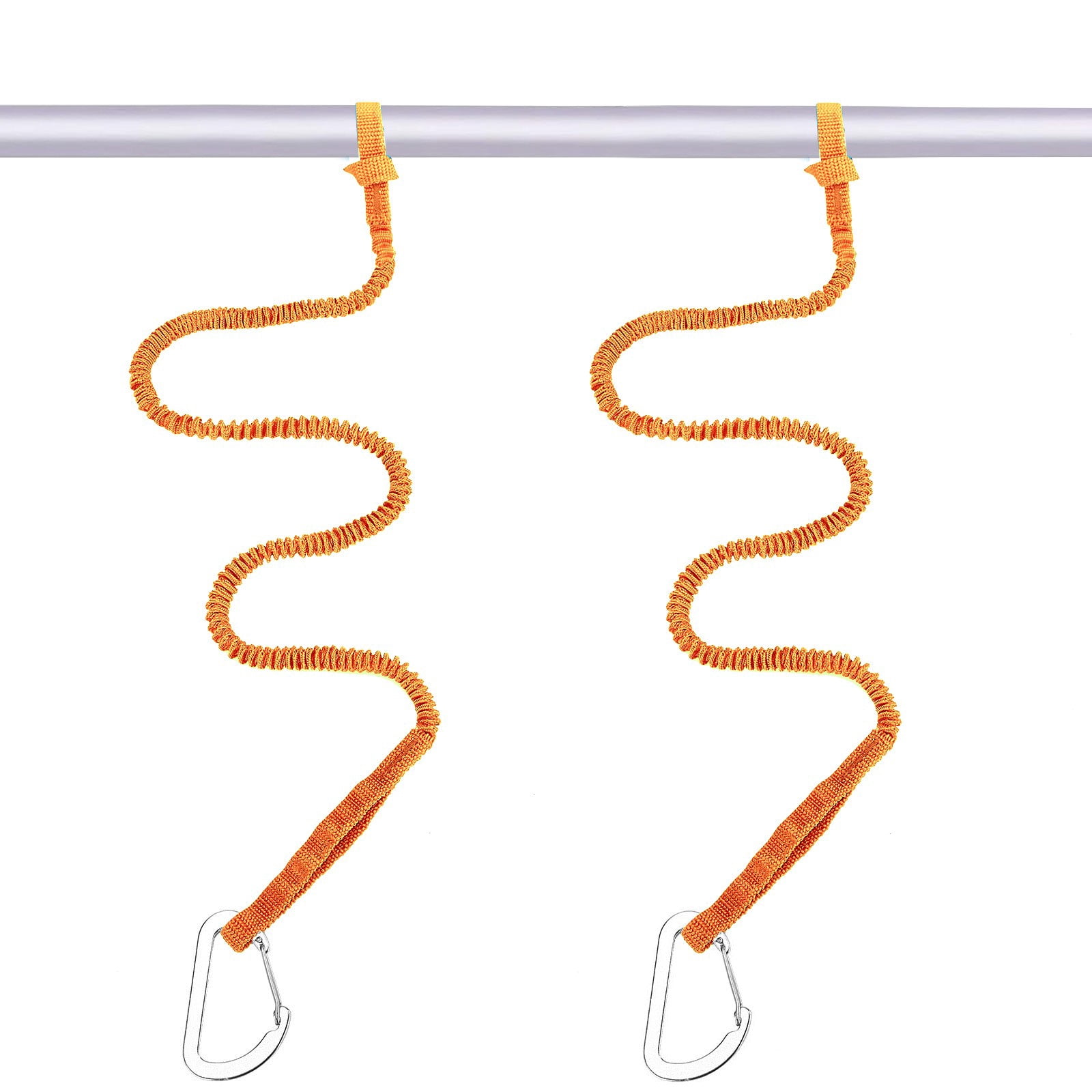 Kayak Paddle Tether/Coiled Kayak Fishing Leash with Carabiner for ...