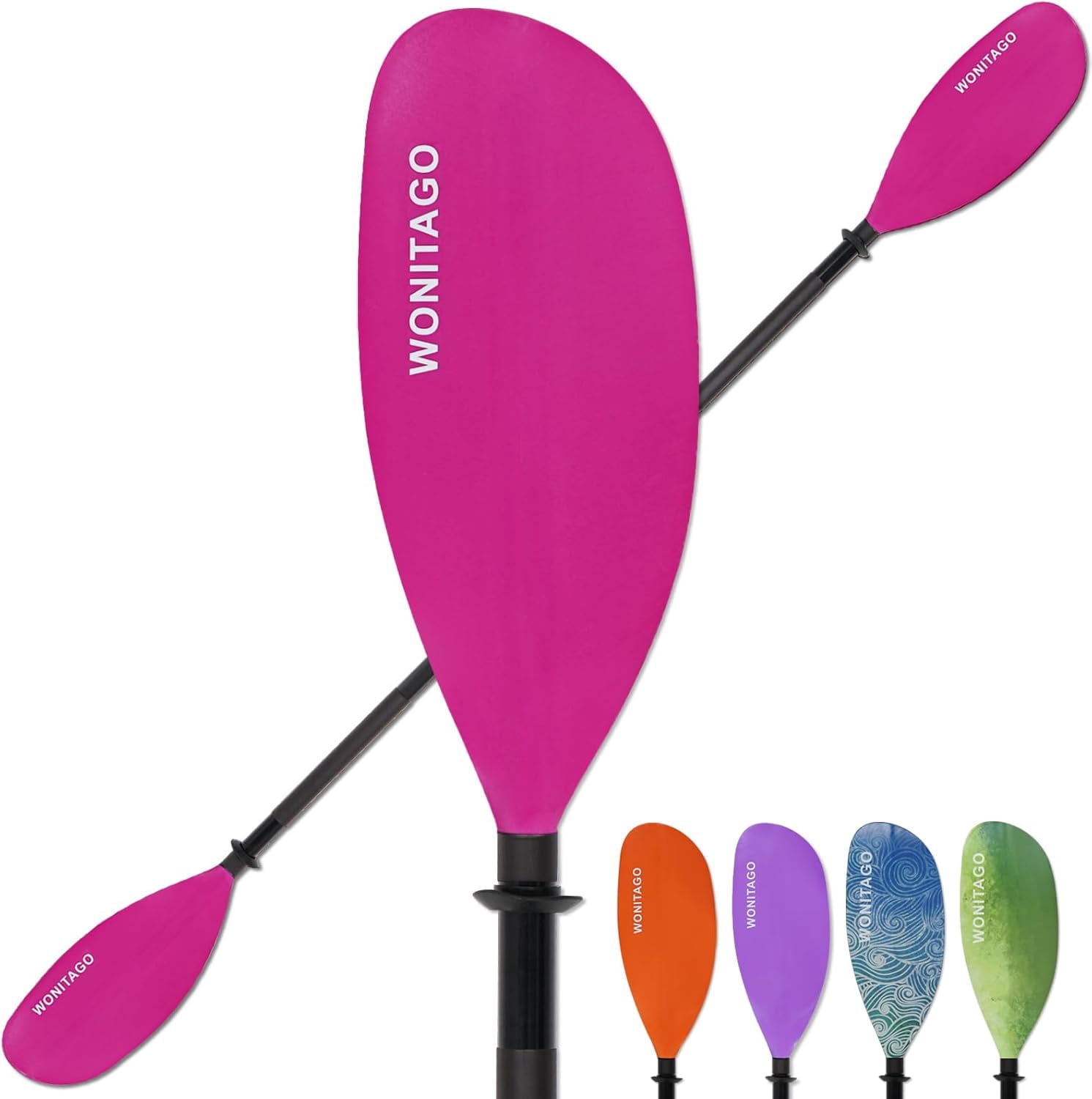 Kayak Paddles with Alloy Shaft and PP Blade, Floating Kayaking Oars ...
