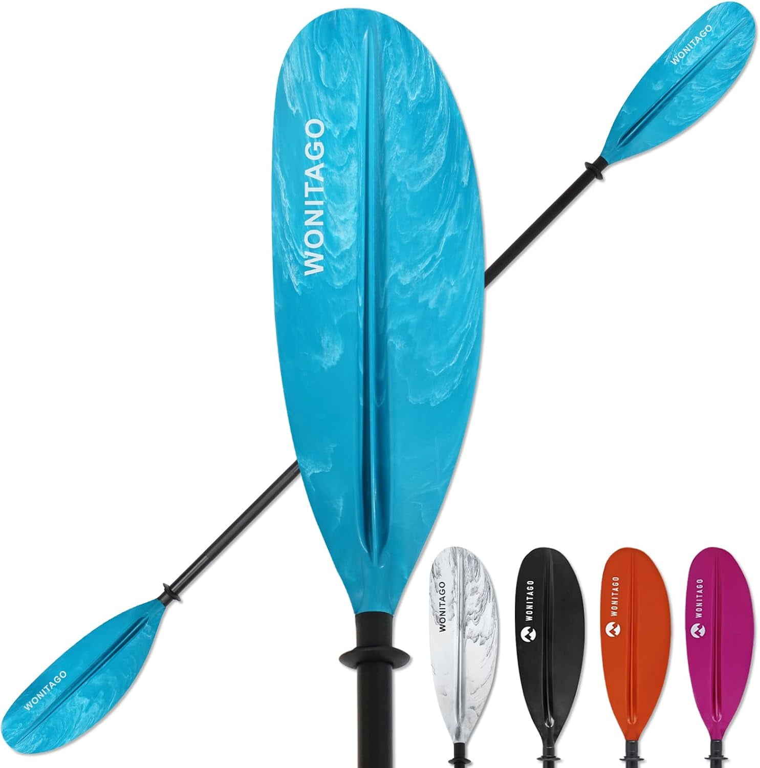 Kayak Paddles with Alloy Shaft and PP Blade, Floating Kayaking Oars ...