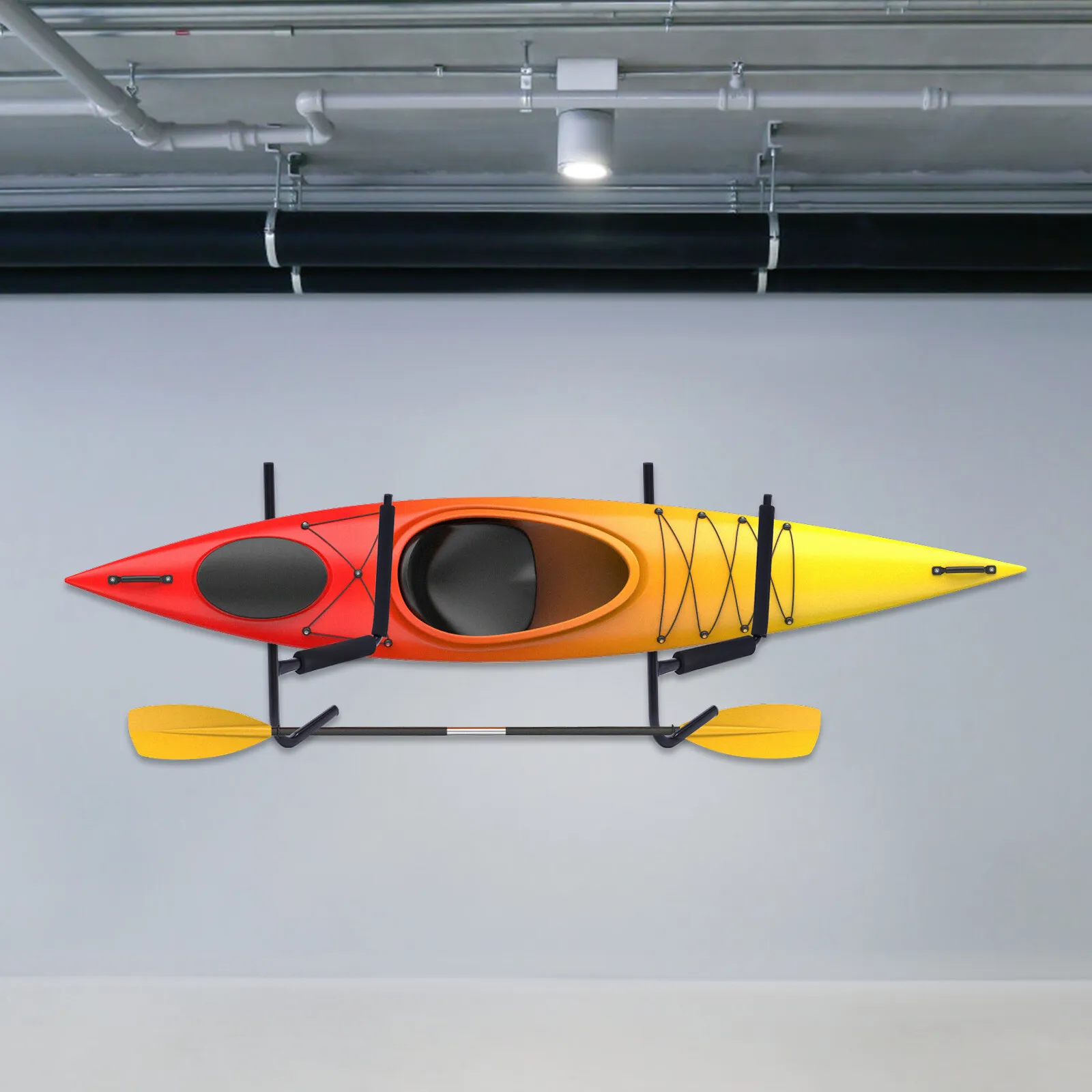 Kayak Rack Canoe Carrier Wall Bracket Paddle Holder Garage Surfboard ...