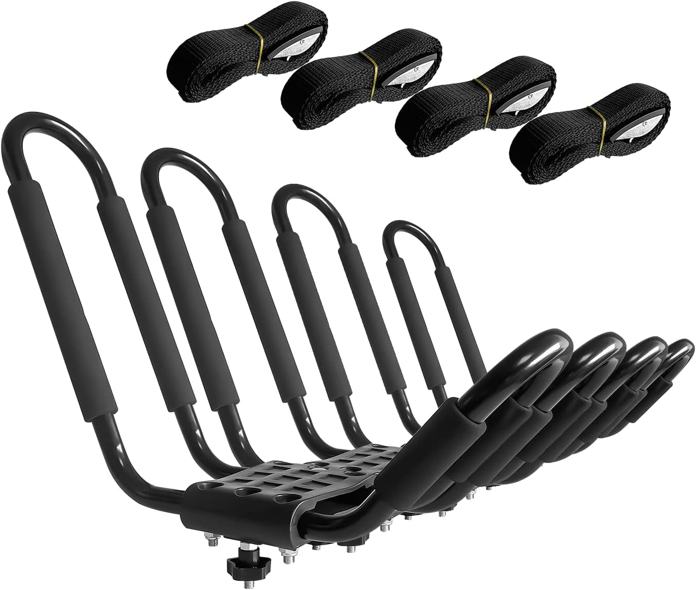 Kayak Roof Rack, J-Bar Roof Rack with 4 Ropes. Heavy Duty Kayak Roof ...