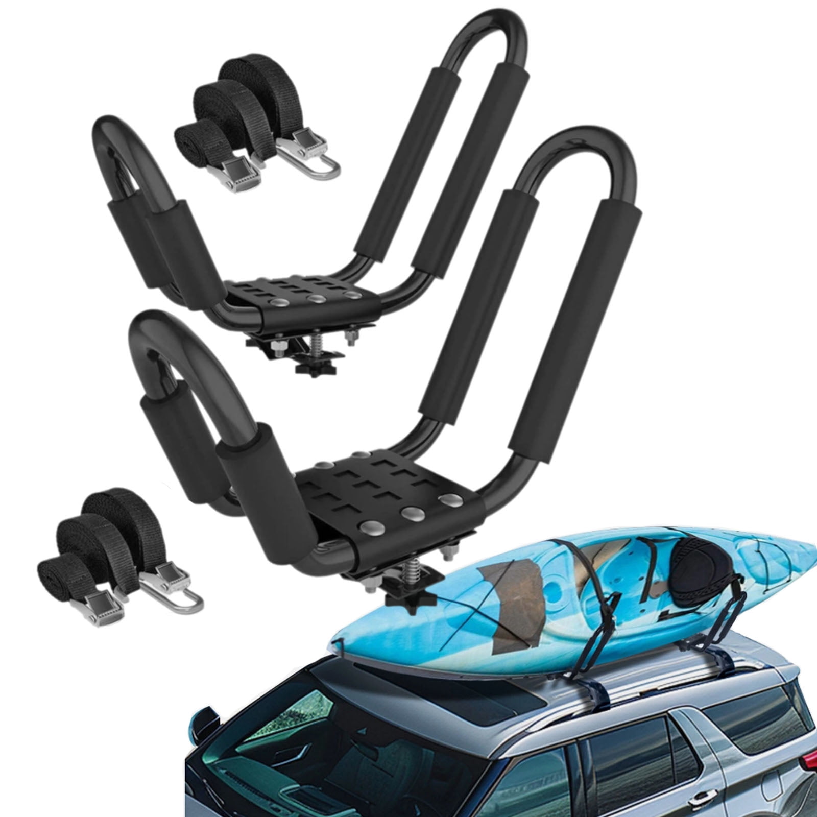 Kayak Roof Rack for Car Top Roof Mount Carrier J Cross Bar Canoe Boat ...