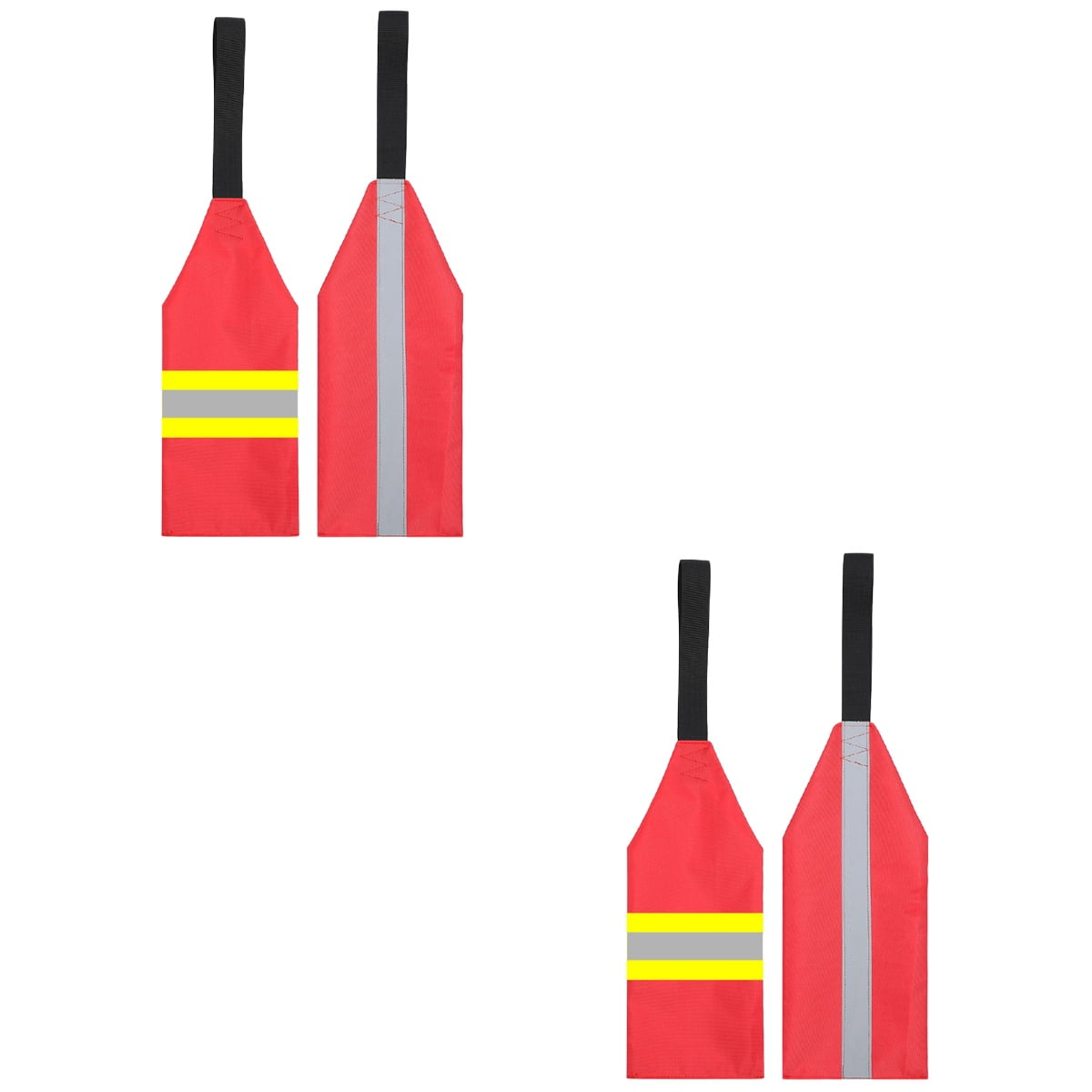 Kayak Safety Flag 4 Pcs Reflective Flags Canoes Warning Emblems Trailer ...