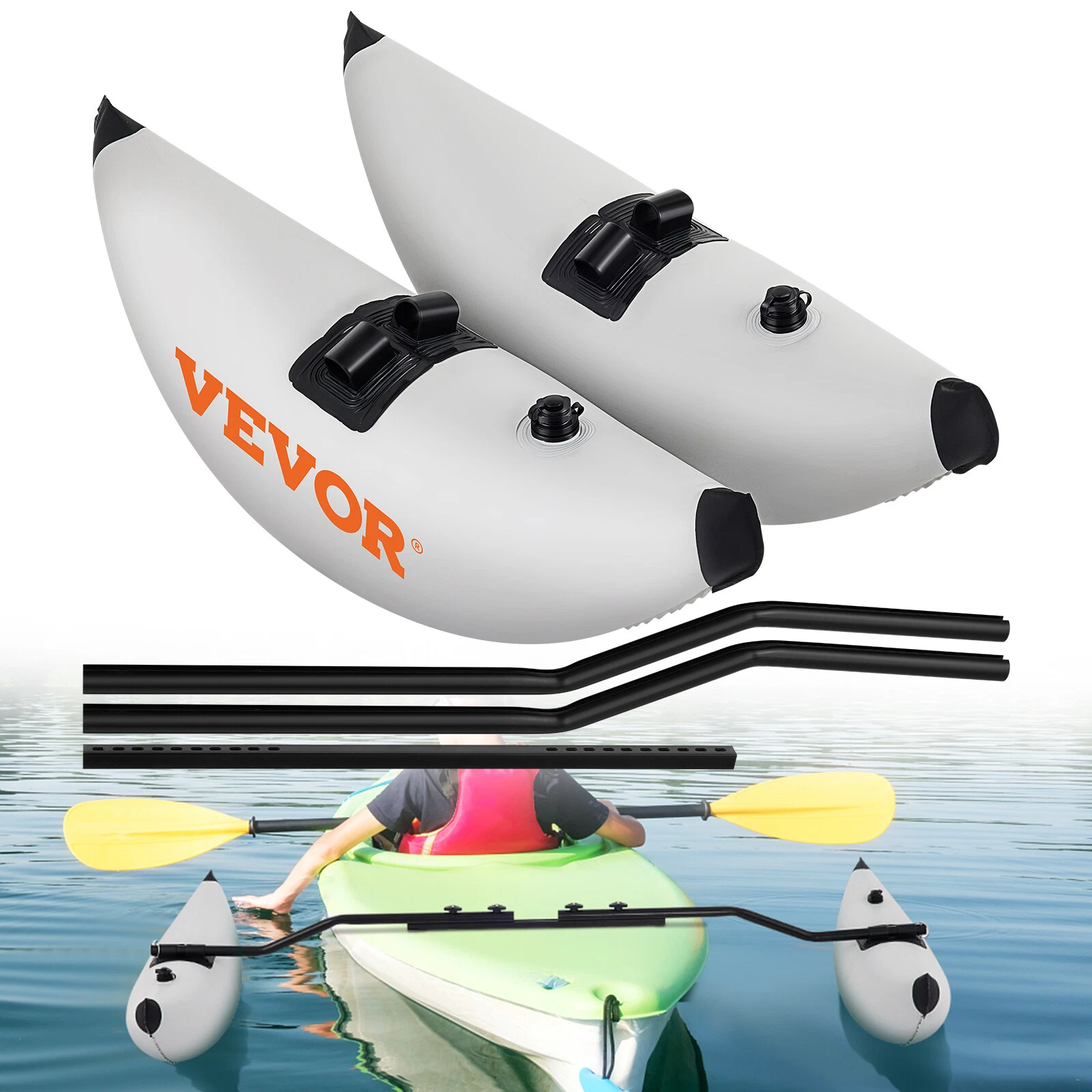 Kayak Stabilizer Inflatable Canoe Outrigger PVC Pontoon Fishing Float ...