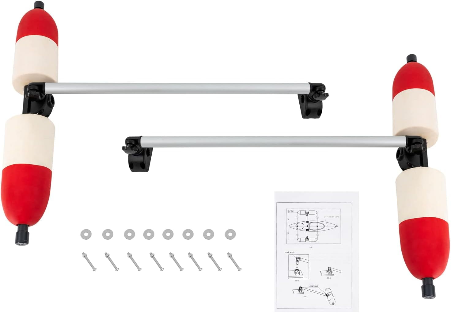 Kayak Stabilizers 1 Pair Kayak Outrigger PVC Boat Kayak Canoe ...