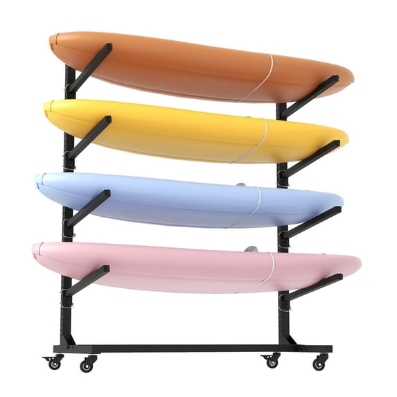 Kayak Storage Rack - Easy Assemble Adjustable Stand for Kayaks/Canoes ...
