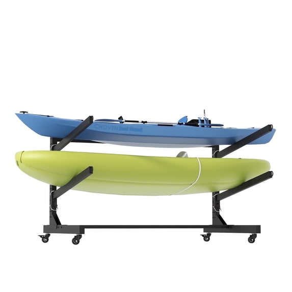 IKIMI Adjustable Kayak Storage Rack with Sturdy Steel Frame, Space ...