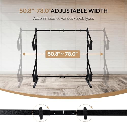 Kayak Storage Rack,Freestanding Heavy-Duty Adjustable Kayak Rack,5 ...