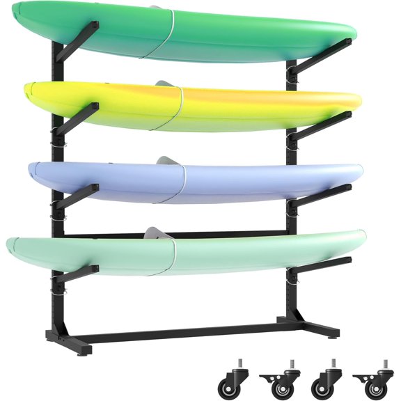 UOKRR Freestanding Heavy Duty Kayak Storage Rack for Outdoor, Canoe ...