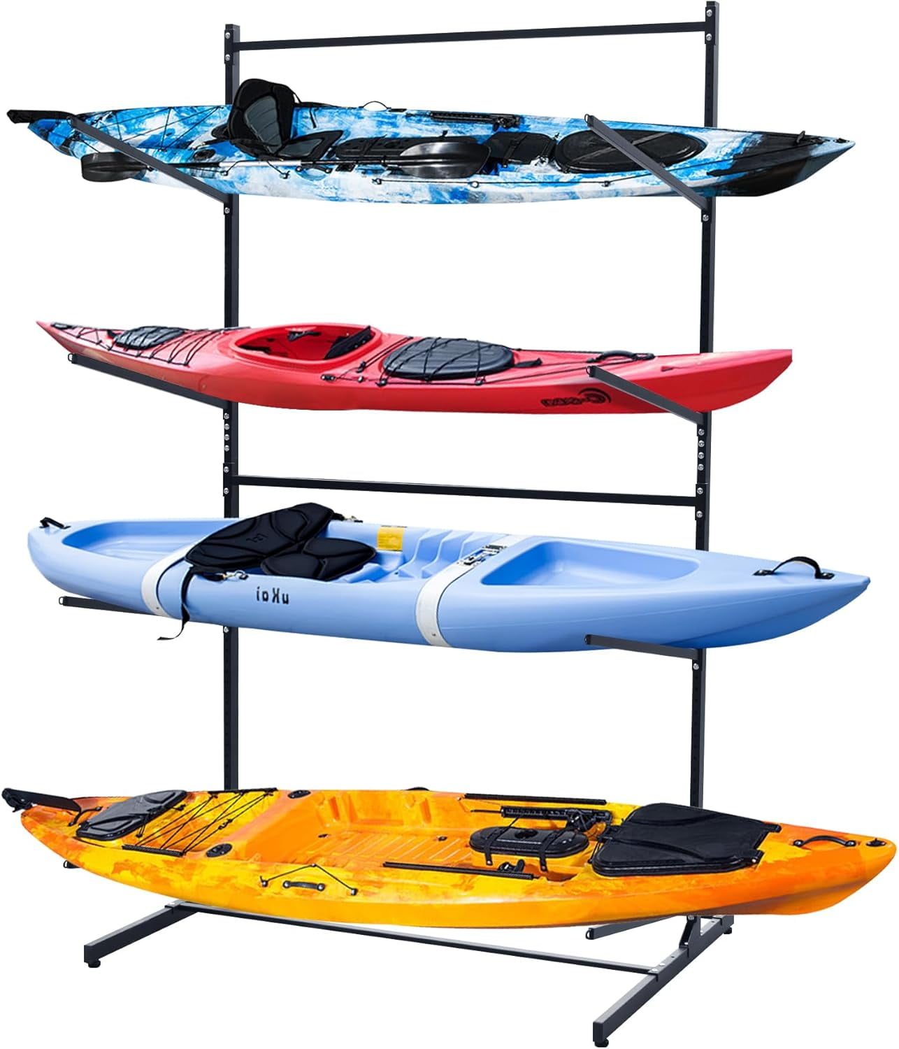 Kayak Storage Rack, SUP Outdoor Storage Rack - Heavy Duty Adjustable ...