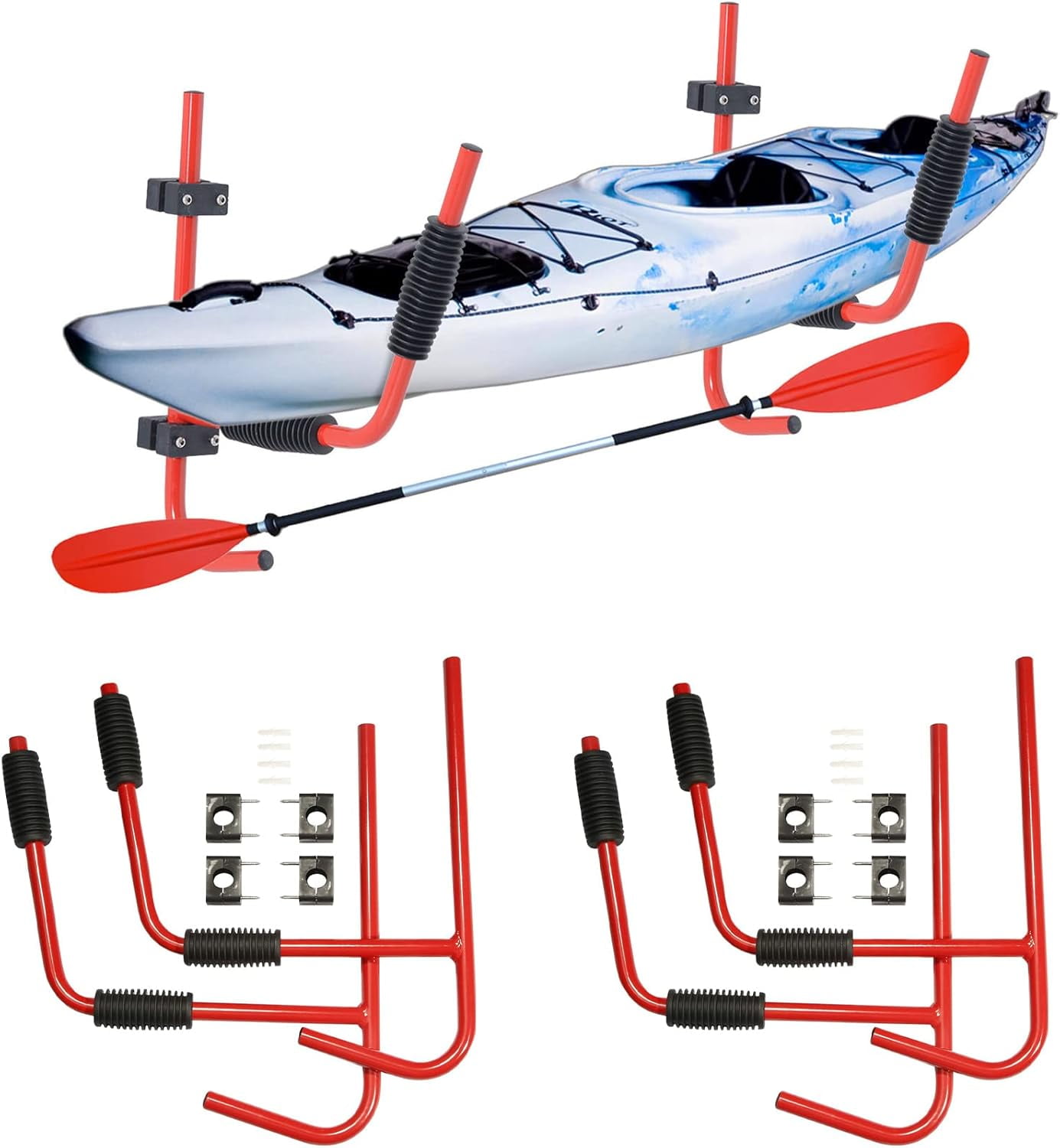 Kayak Storage Rack Wall Mount Garage Kayak Storage Hanger, Wall Bracket ...