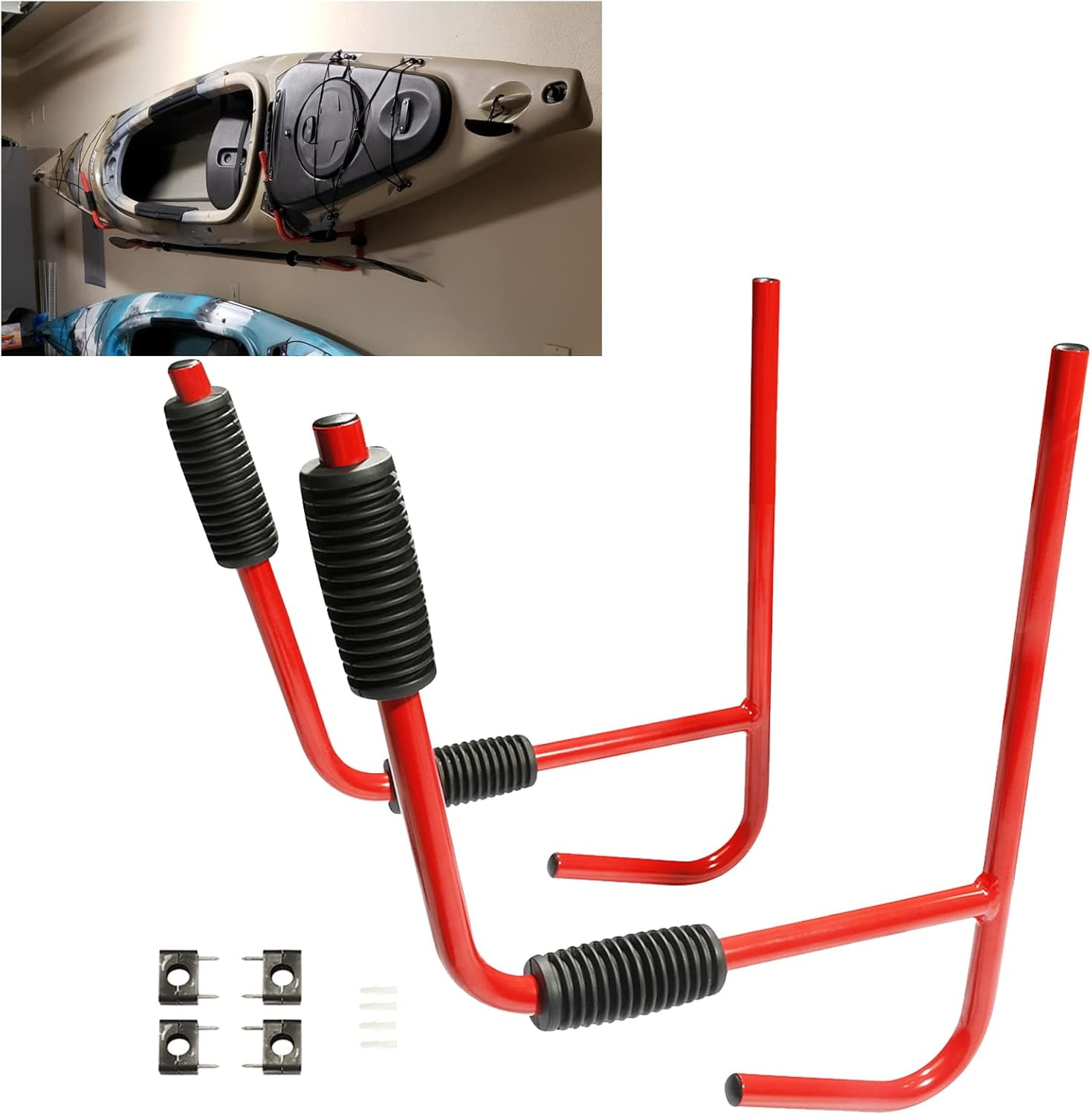 Kayak Storage Rack Wall Mount Garage Kayak Storage Hanger, Wall Bracket ...