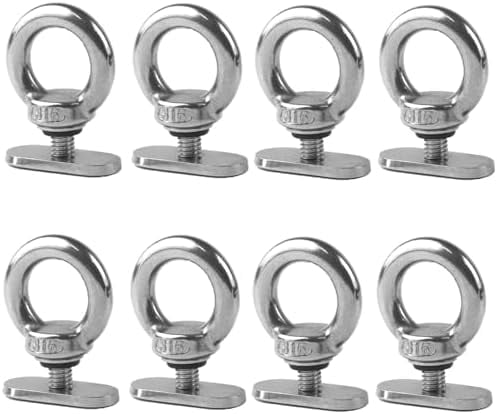 Kayak Track Mount Tie Down Eyelets, 316 Stainless Steel Eye Bolt M6 ...
