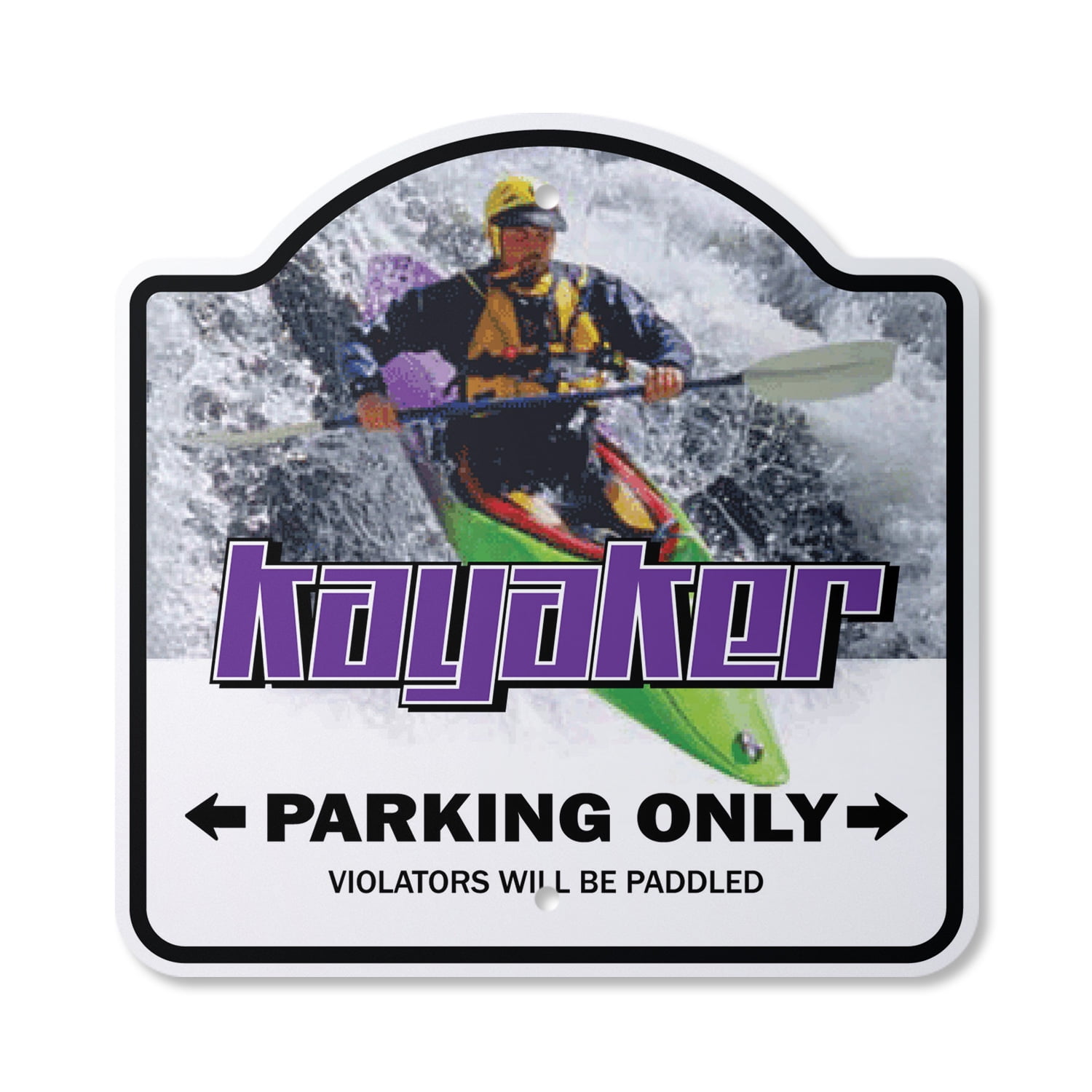 Kayaker 10” x 10” Sign | Indoor/Outdoor Plastic | SignMission Designer ...