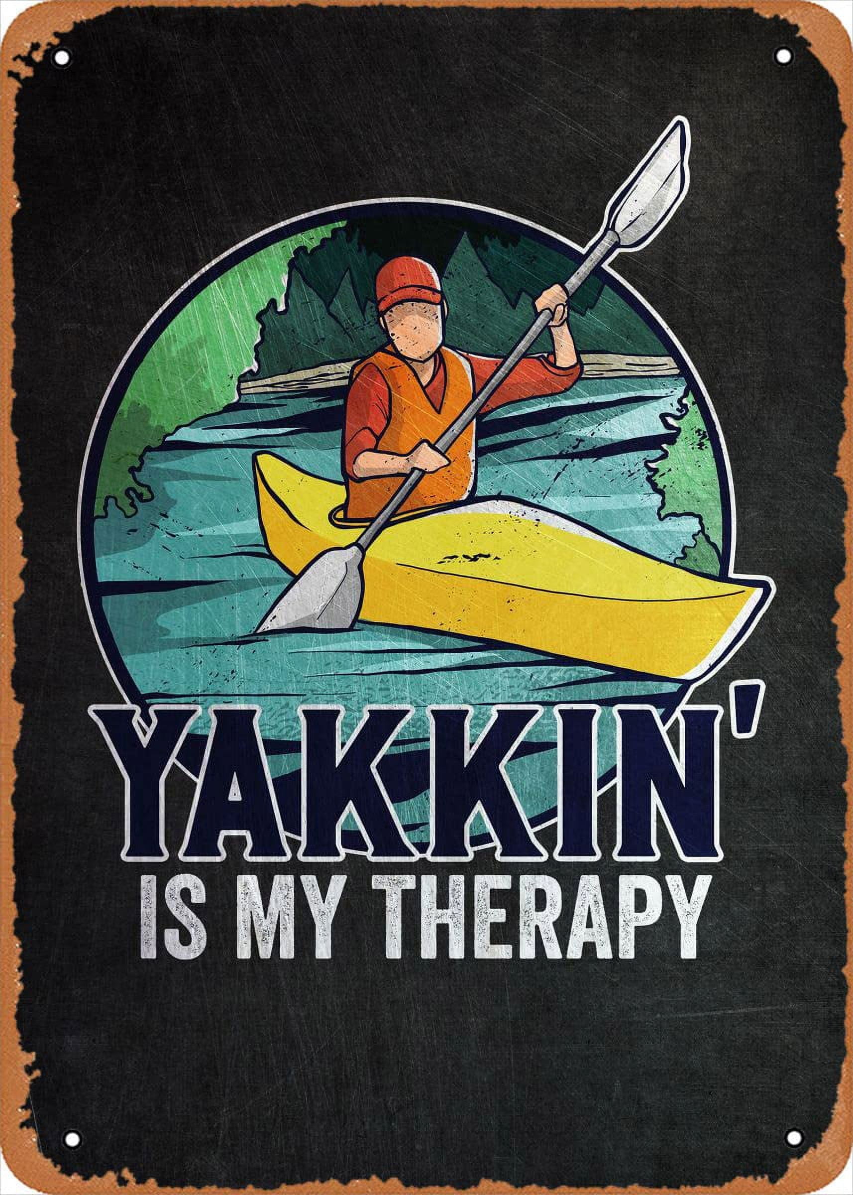 Kayaking Kayaking Is My Therapy Poster Retro Vintage Aluminium Metal ...