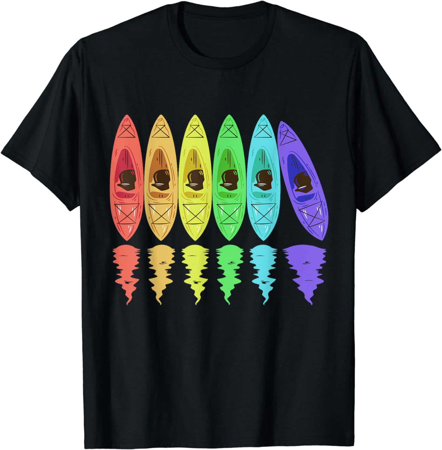 Kayaking - Rainbow Kayaks - Kayaker Cotton T-Shirt - Walmart.com