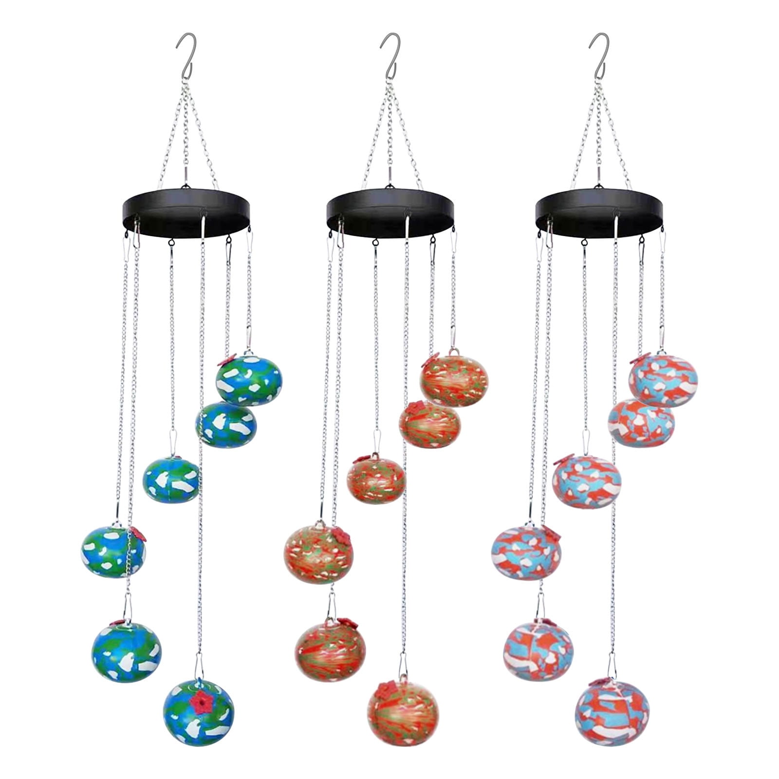 Kayannuo 3PC Charming Wind Chimes Outdoor Hummingbird Water Feeder Wind ...