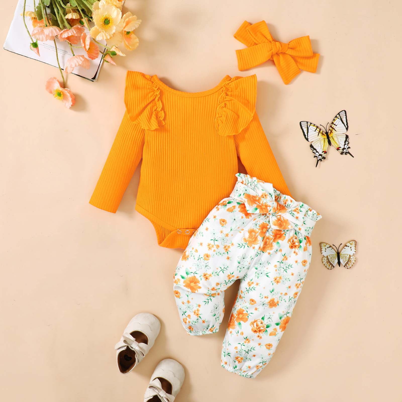 Kayannuo Baby Girl Clothes Long Sleeve Fall Winter Newborn Baby Girl ...