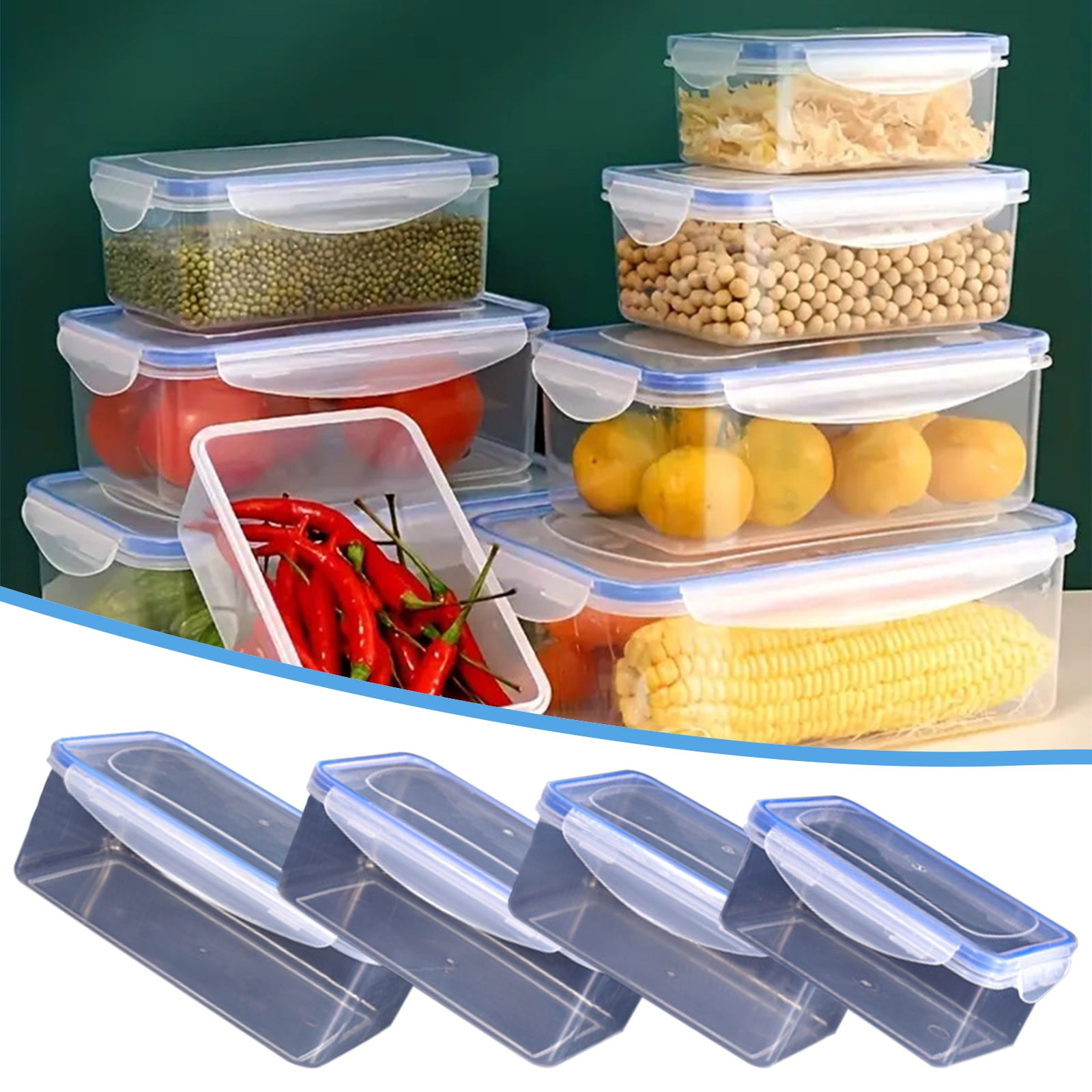 Kayannuo Back to School Kitchen Refrigerator Rectangular Food Container ...