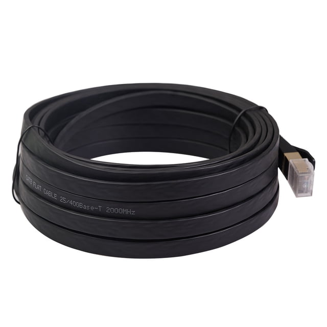 Kayannuo Cat 8 RJ45 Double Shielded Flat Network Cable High Speed ...
