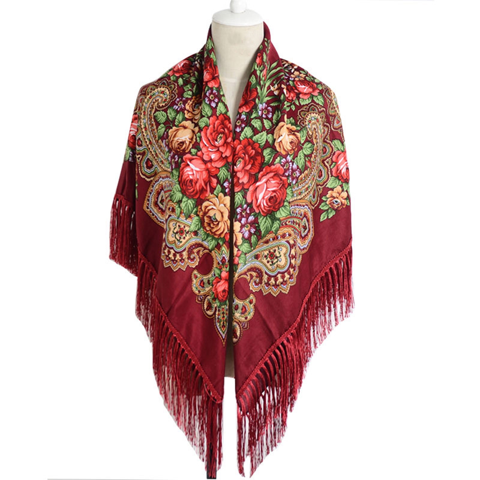 Kayannuo Christmas Clearance Russian Babushka Women's Scarf Shawl Wrap ...