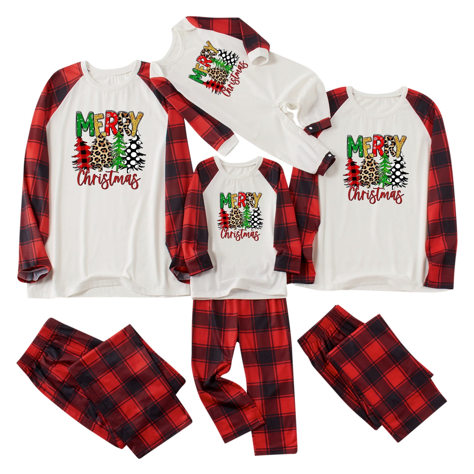 Kayannuo Christmas Pajamas for Family Clearance Christmas Print Womens ...