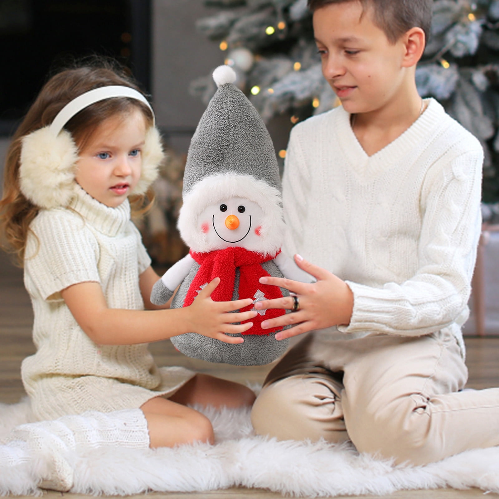 Kayannuo Deals 40cm Soft Plush Cartoon Santa Claus 3D Doll Gift Cute ...