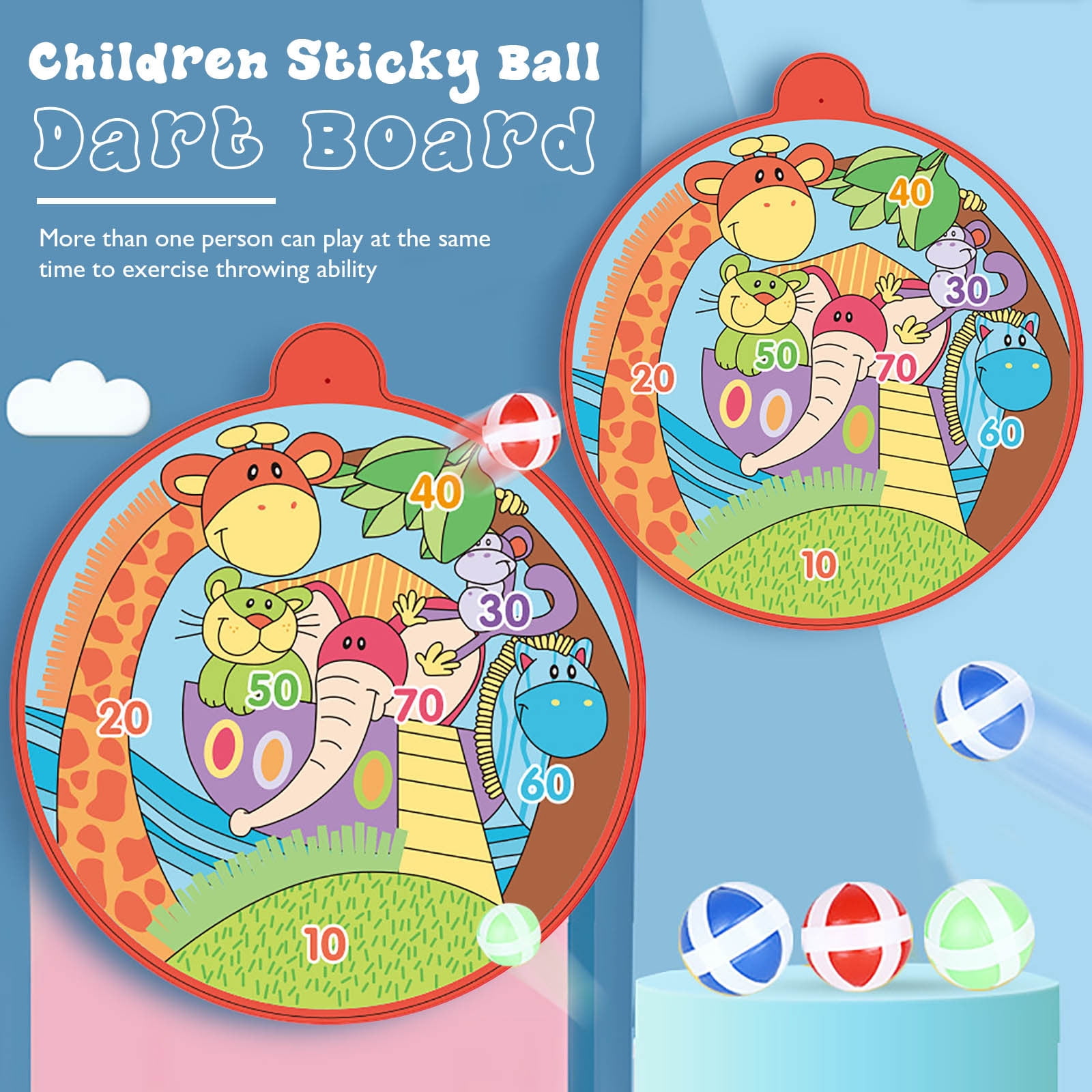 Kayannuo Deals Cartoon Dart Board Games Sticky Ball Flying Ball Target ...