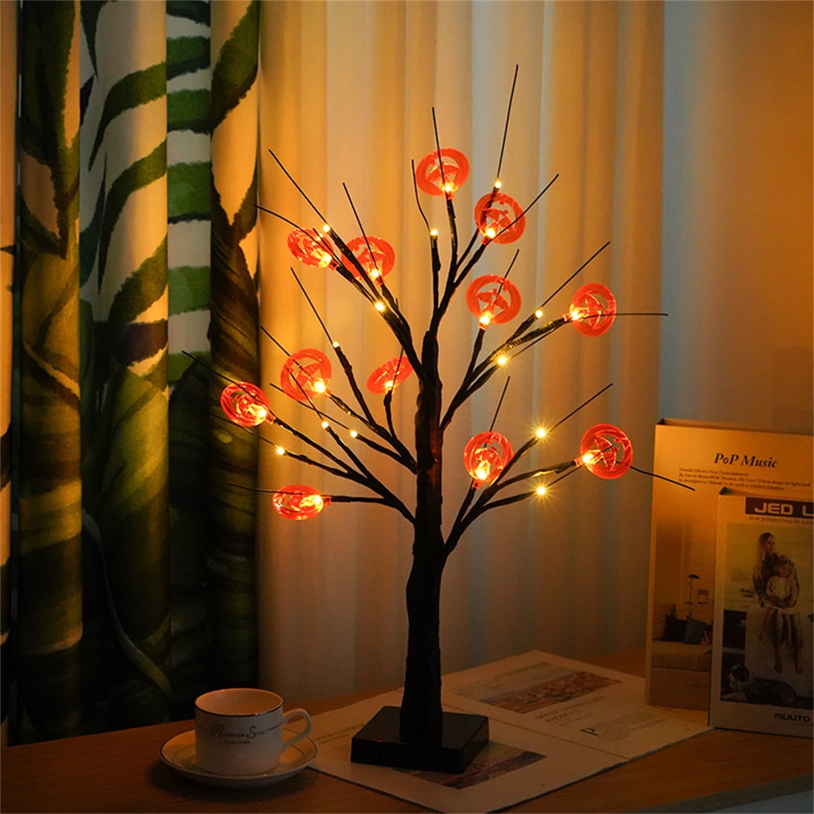 Kayannuo Home Decor Christmas Birch-Tree Light LED Copper Screen Switch Light Tree Night Light ...