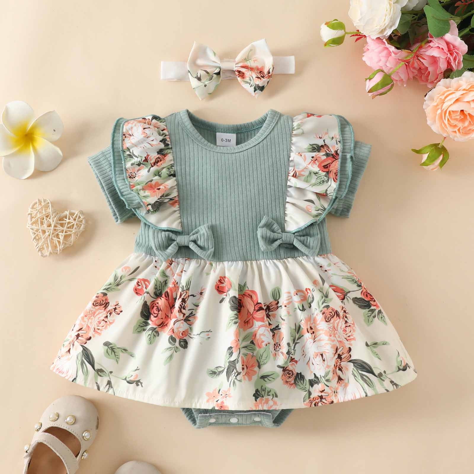 Kayannuo Summer Dress for Girls Baby Girls Dresses 1-18M Baby Girl ...