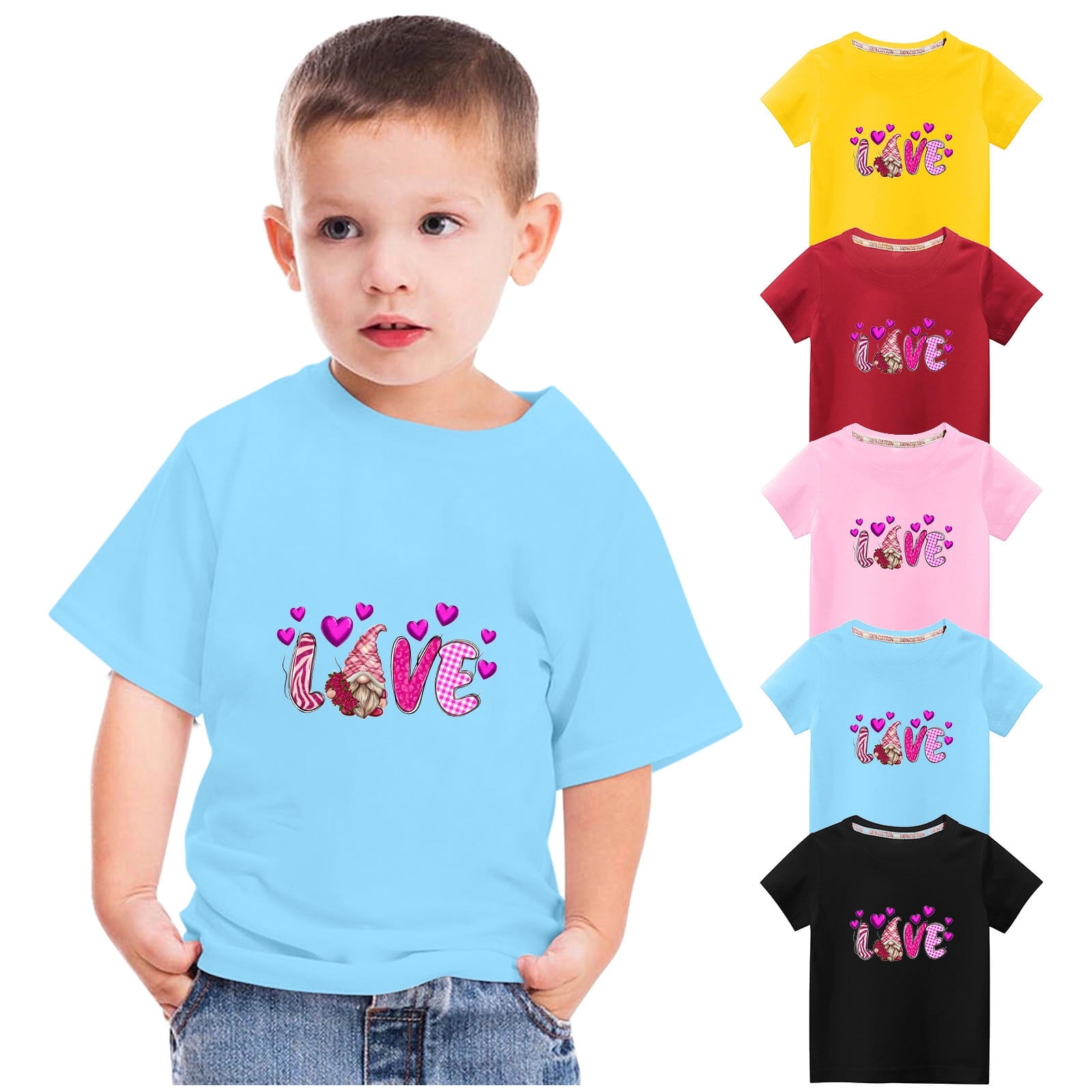 Kayannuo T Shirts for Girls Clearance Short Sleeve Graphic Tees Boys ...