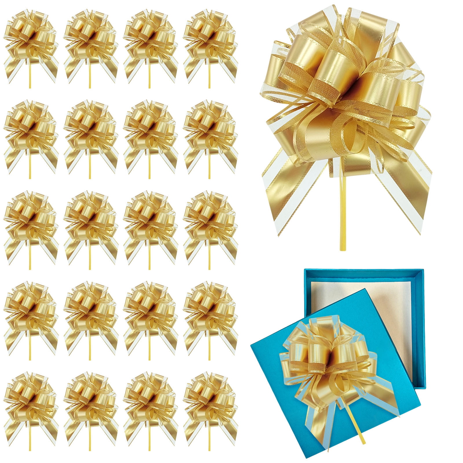 Kayannuo Valentine's Day 20PCS Christmas Decoration Red Green Pull Bow ...