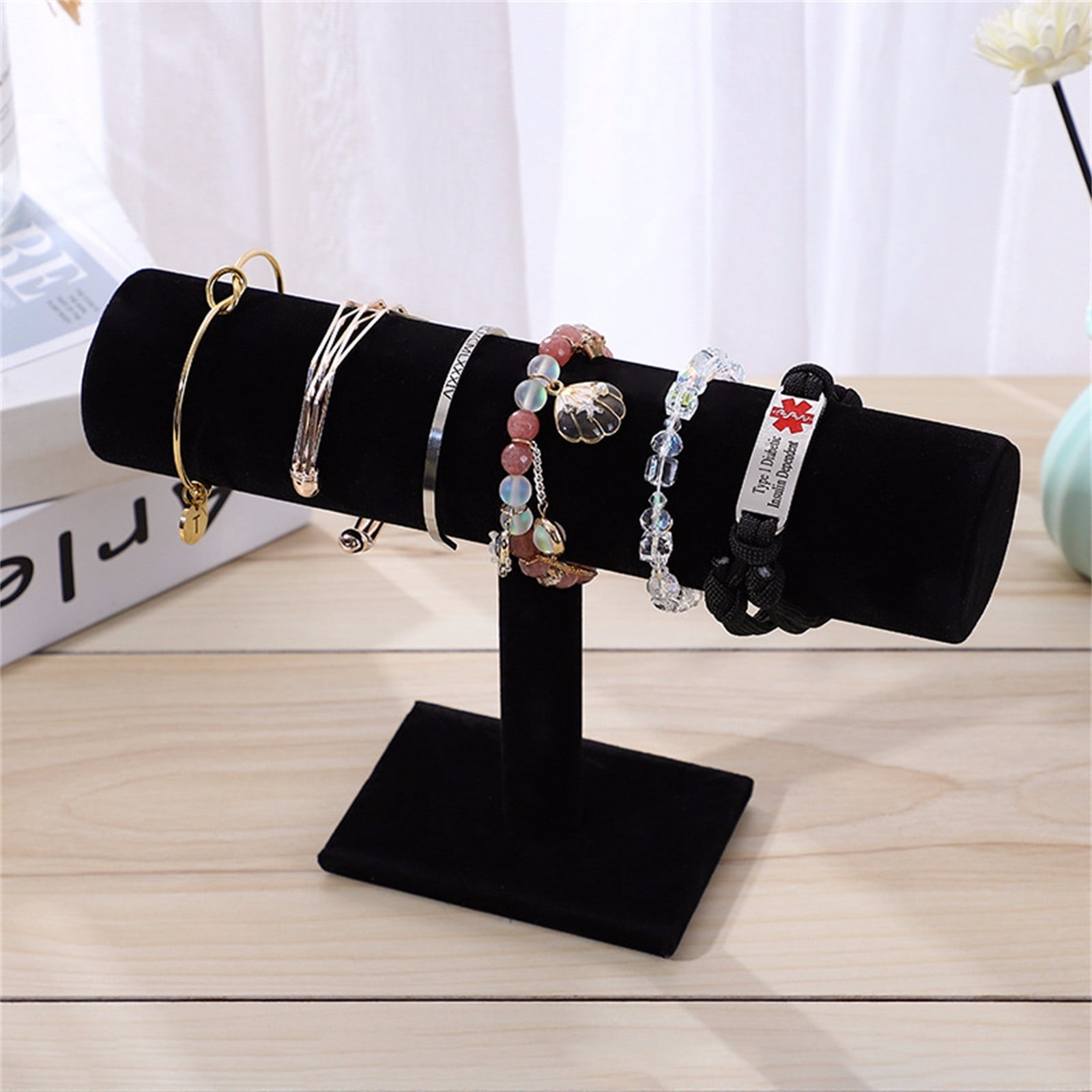 Kayannuo Velvet T-Bar Display Stand Holder Organizer Bracelet Jewelry ...