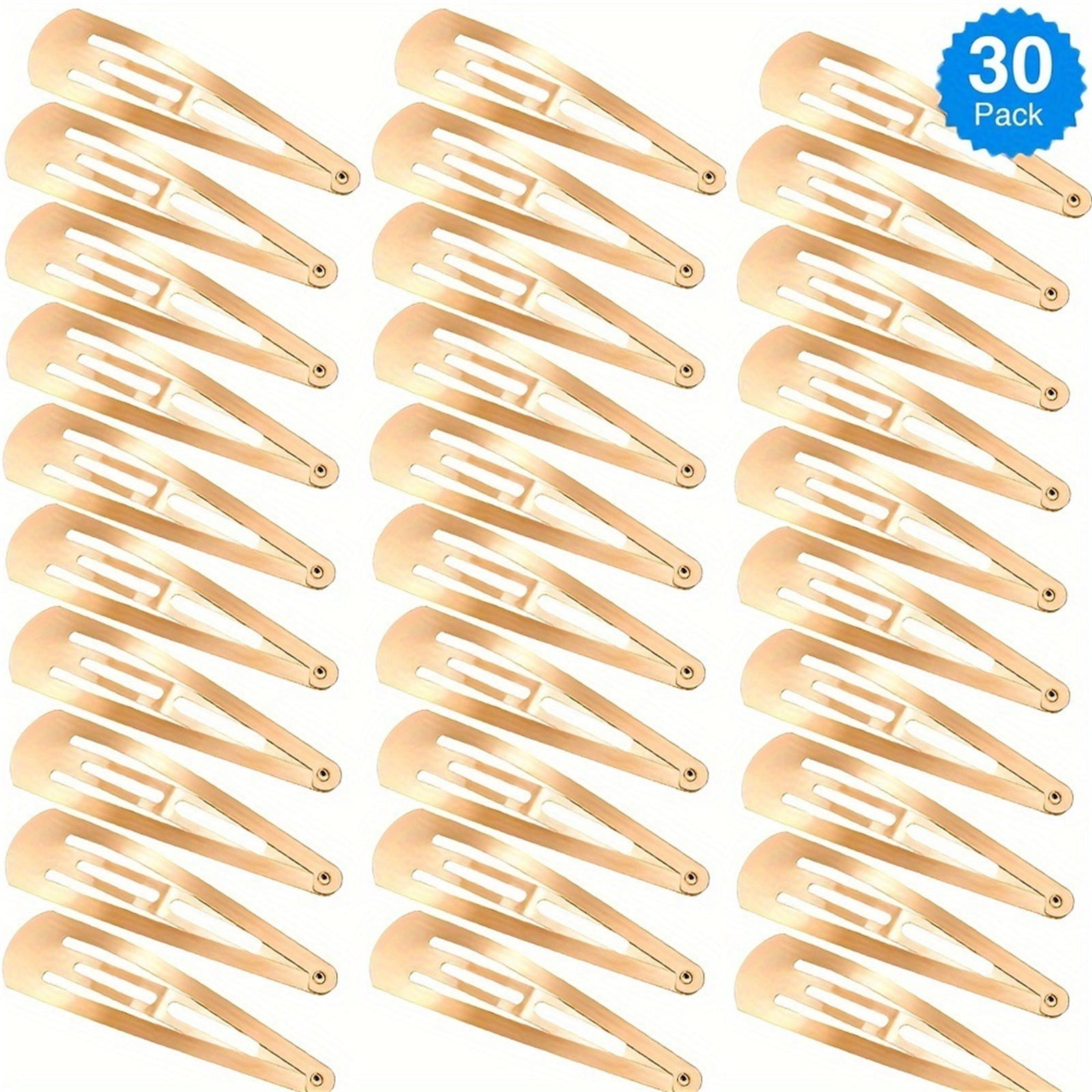 Kayannuo 30 Pcs Large Metal Snap Hair Clips No Slip Hair Barrettes ...