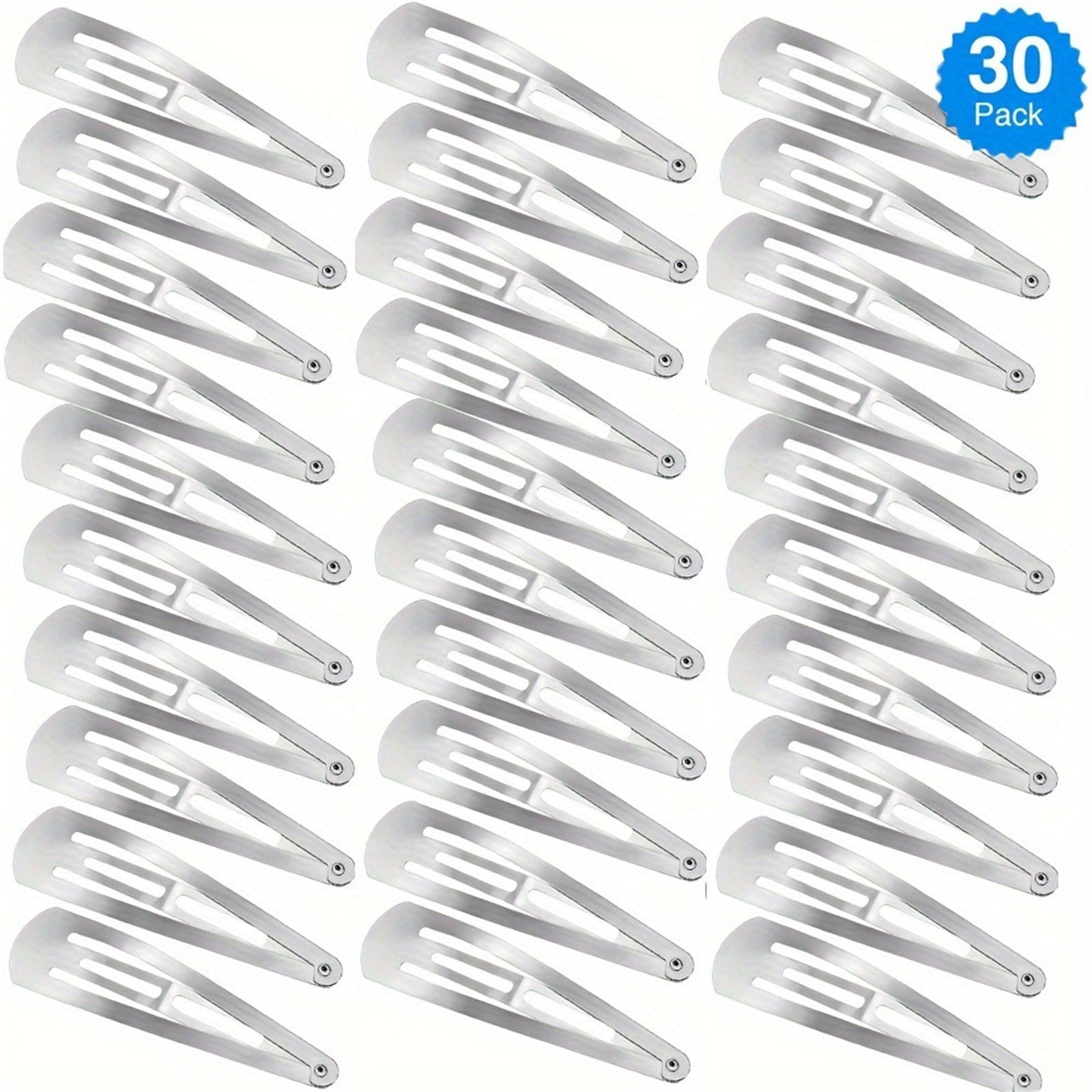 Kayannuo 30 Pcs Large Metal Snap Hair Clips No Slip Hair Barrettes ...