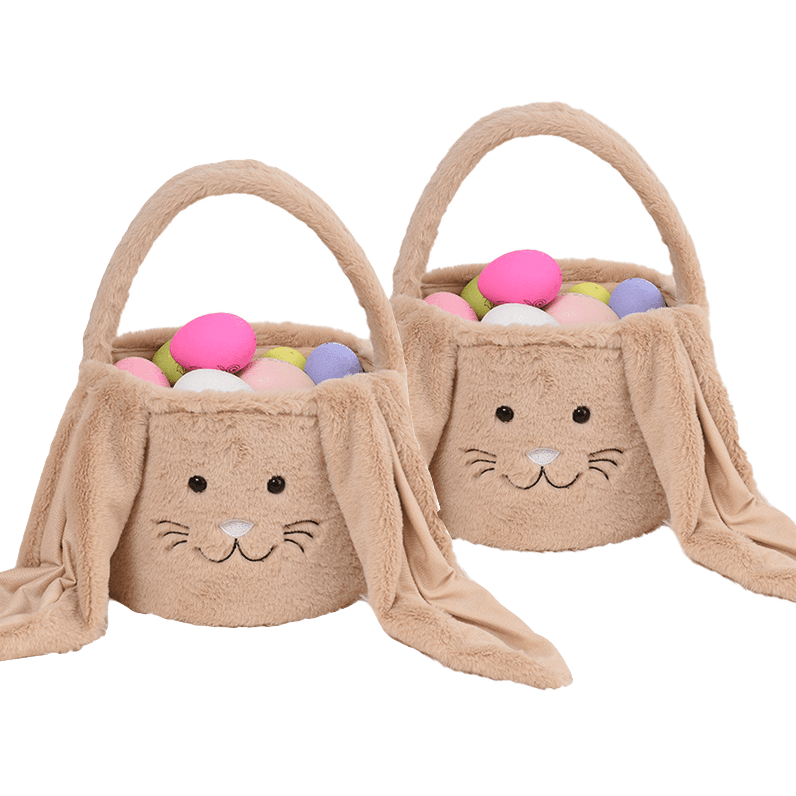 Kayanuo 2PC Easter Plush Bunny Basket for Kids Home Decor Bags Cute ...