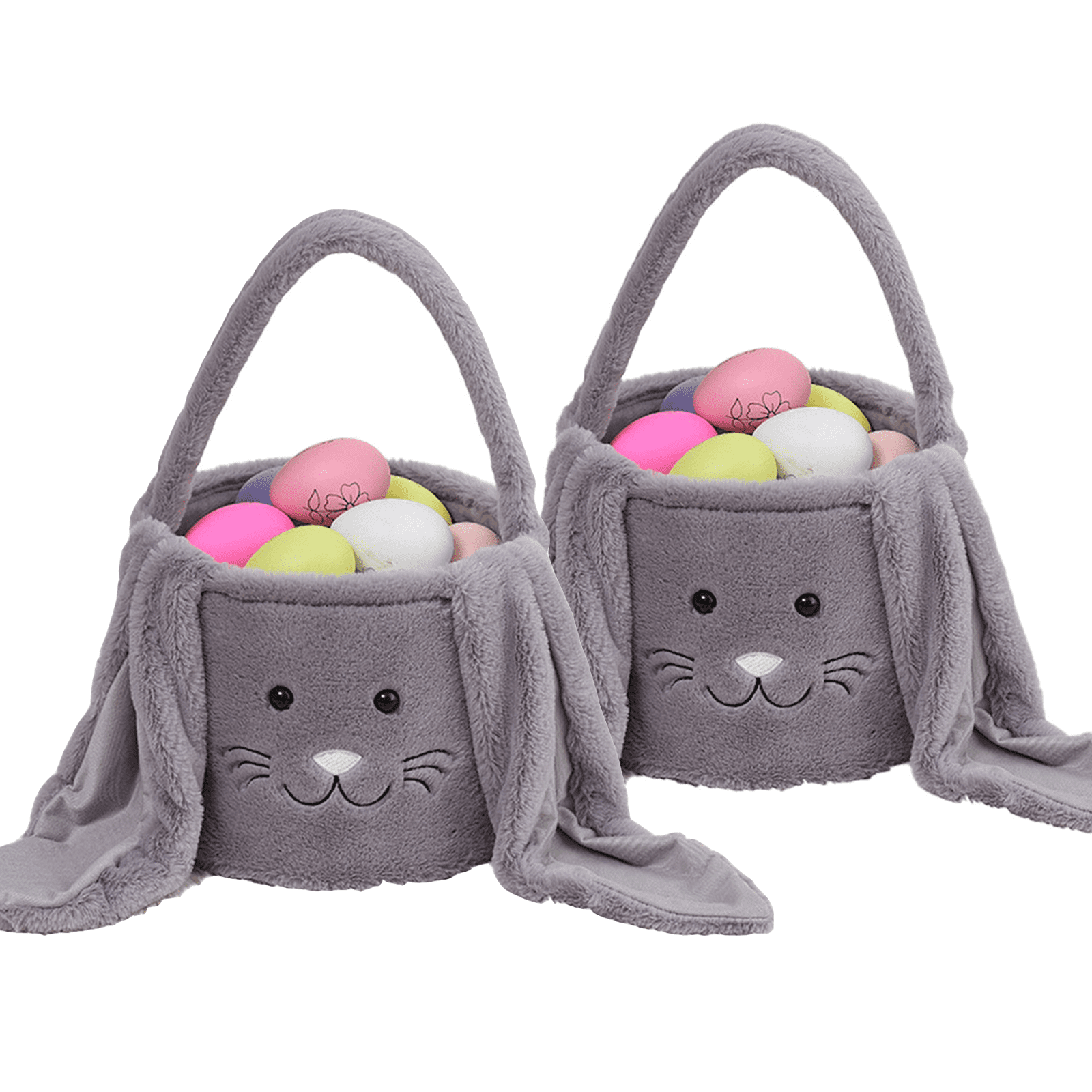 Kayanuo 2PC Easter Plush Bunny Basket for Kids Home Decor Bags Cute ...