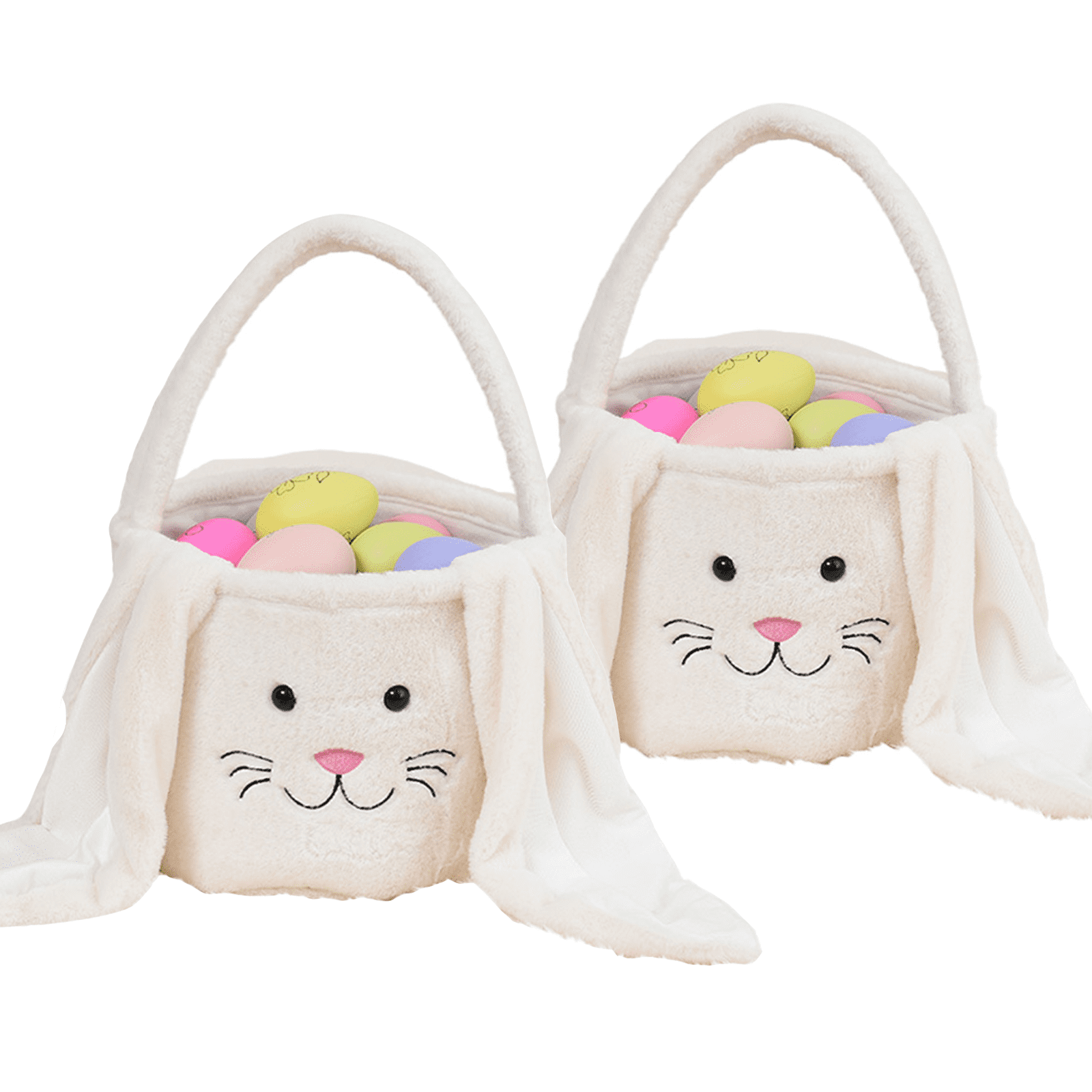 Kayanuo Easter Plush Bunny Basket for Kids Home Decor Bags Cute Rabbit ...