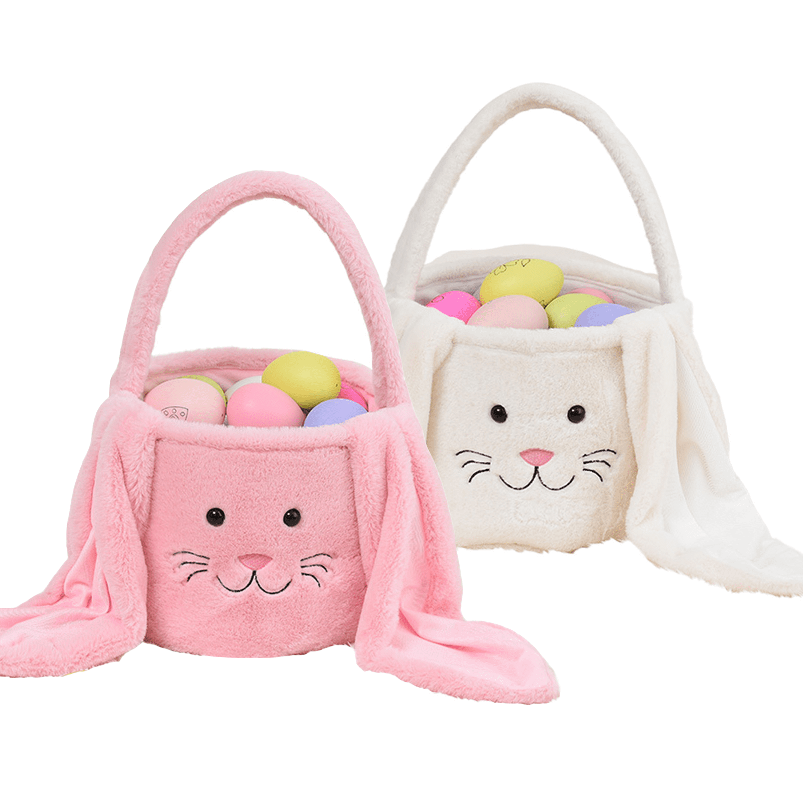 Kayanuo Easter Plush Bunny Basket for Kids Home Decor Bags Cute Rabbit ...