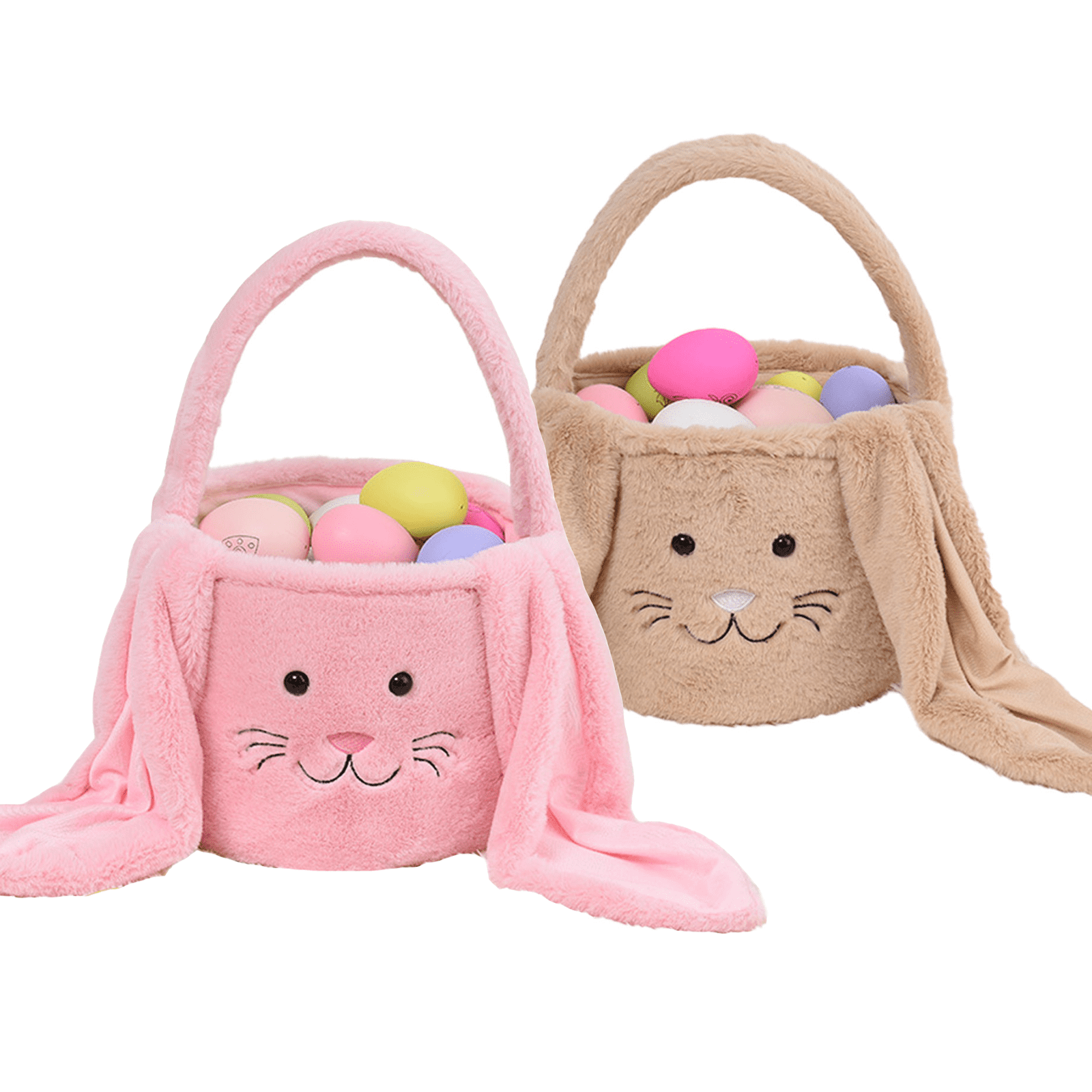 Kayanuo Easter Plush Bunny Basket for Kids Home Decor Bags Cute Rabbit ...