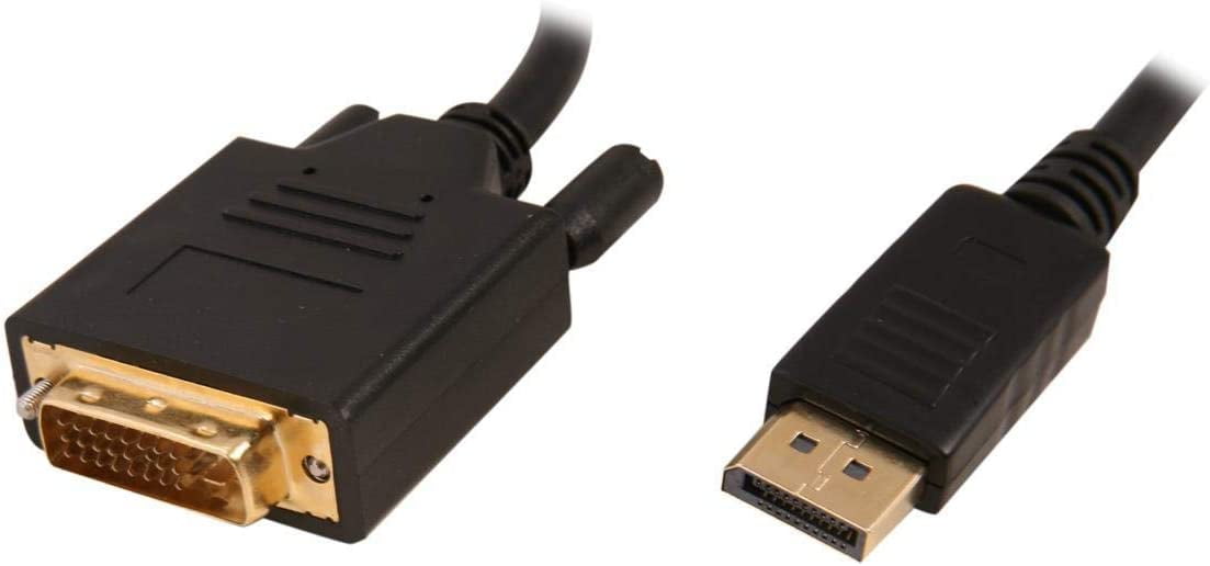 Kaybles DP-DVI-6FT 6 ft. DisplayPort to DVI Cable Male to Male Adapter ...