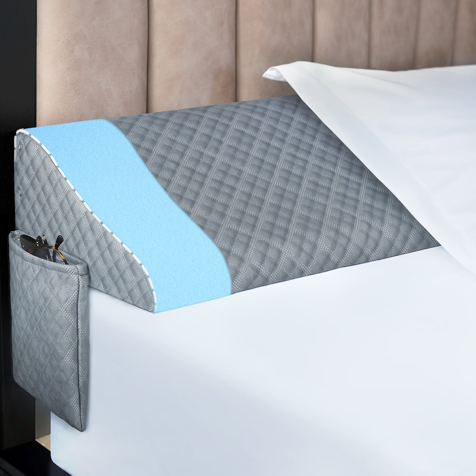 Kayfia Queen Size Pillow Wedge for Headboard Gap Bed Gap Filller (0-8 ...