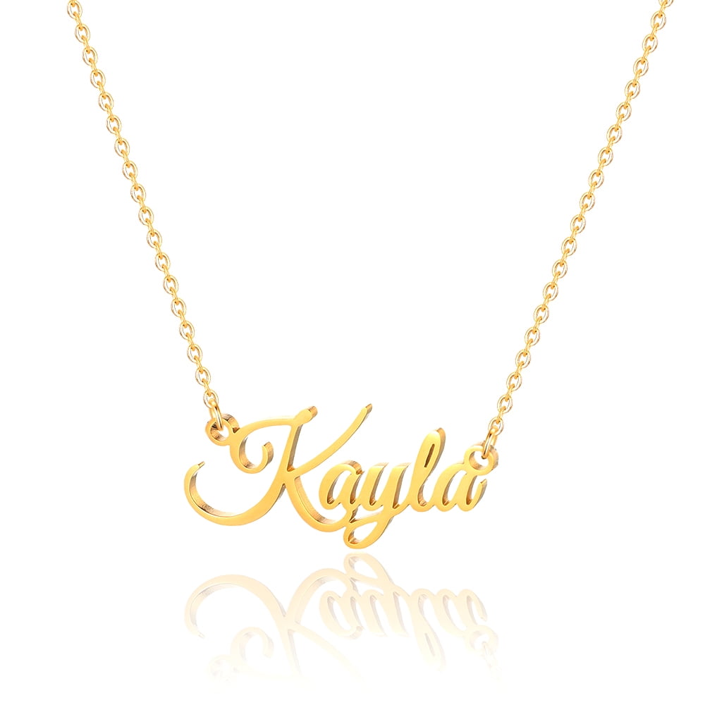 Tingn Kayla Personalized Name Necklace, Custom Charm Jewelry Gift for ...