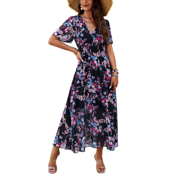 Kayla Paris womens Maxi Dress, 4, Black - Walmart.com