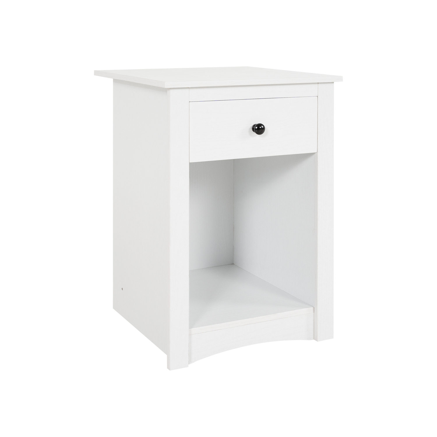 Kayla Wooden End Table with Drawer and Shelf, 2 Tier Side Table Storage ...