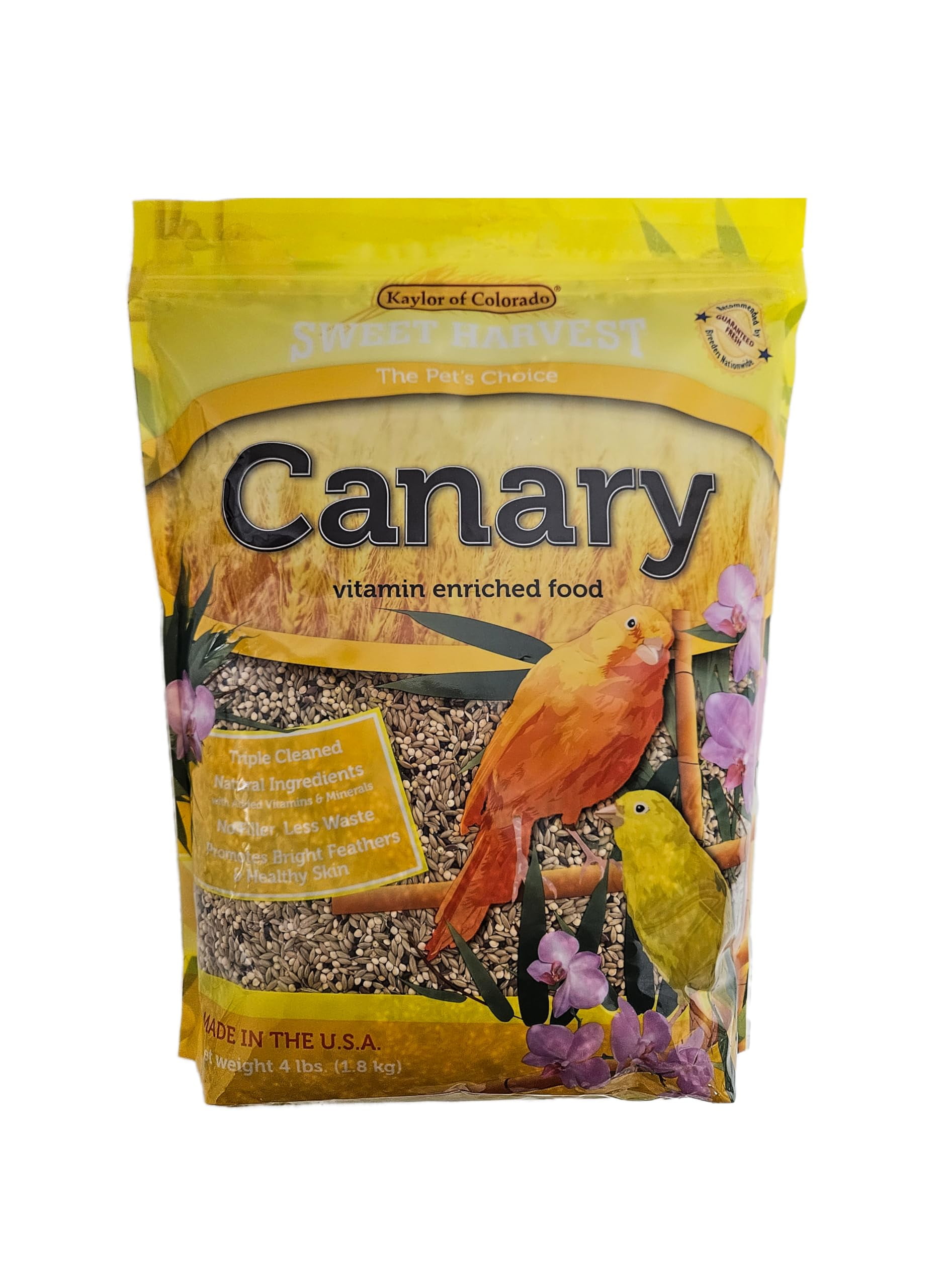 Kaylor-Made Sweet Harvest Vitamin TMA2 Enriched Canary Bird Food 4 lb ...