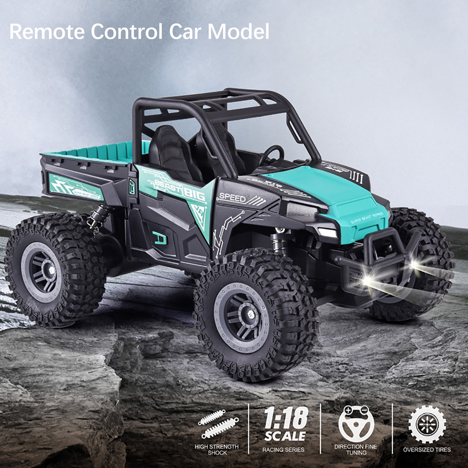 Kayman 1:18 Scale All Terrain Remote Control Truck, 15KM/H Electric ...