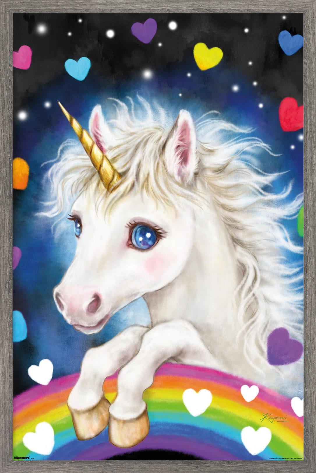 Kayomi Harai - Lovely Unicorn Wall Poster, 22.375" x 34" Framed ...