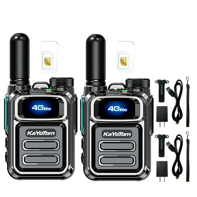 Kayotom Walkie Talkie Adult Long Range Global Intercom Portable Two Way ...