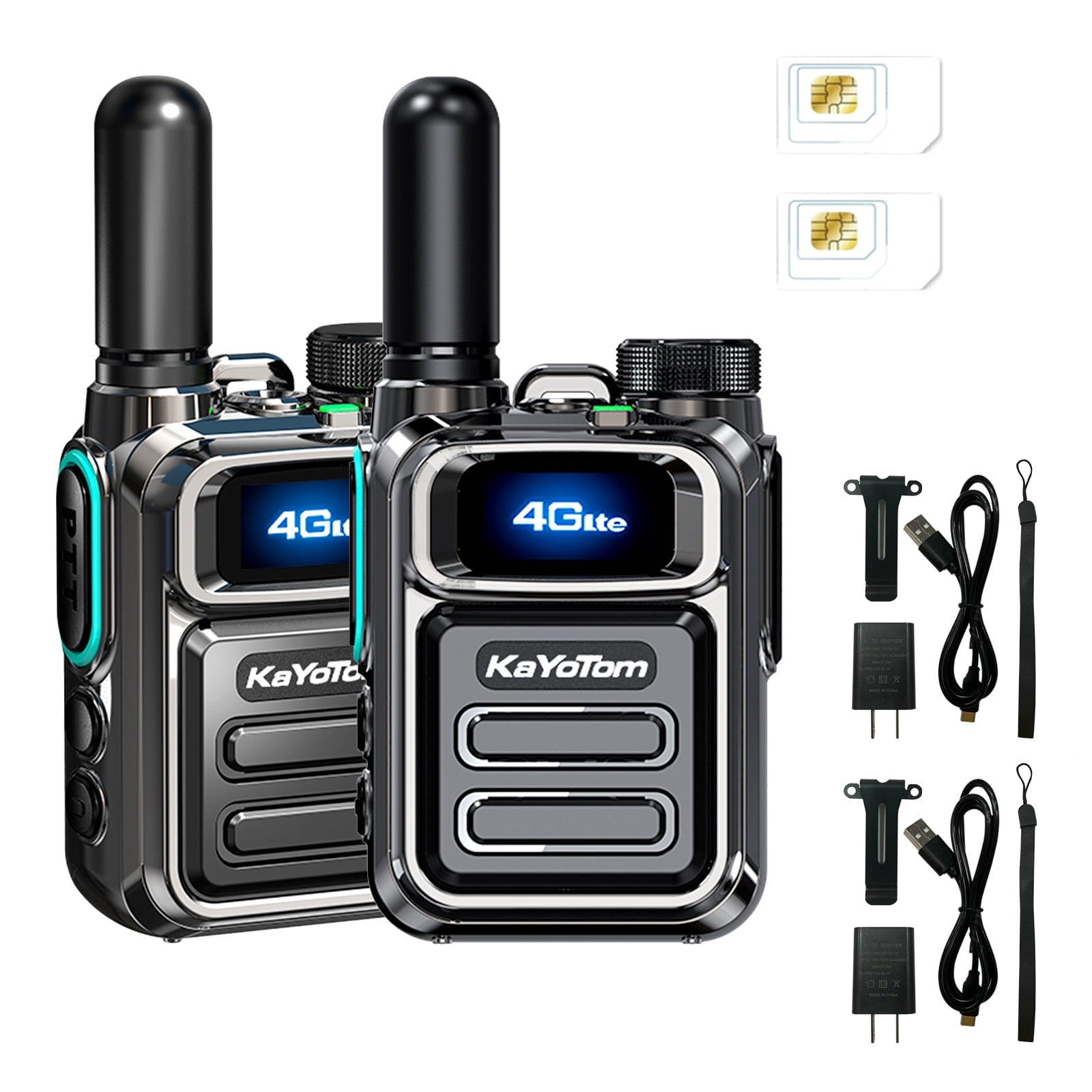 Kayotom Walkie Talkie Adult Long Range Global Ptt Signal Two-Way Radio ...